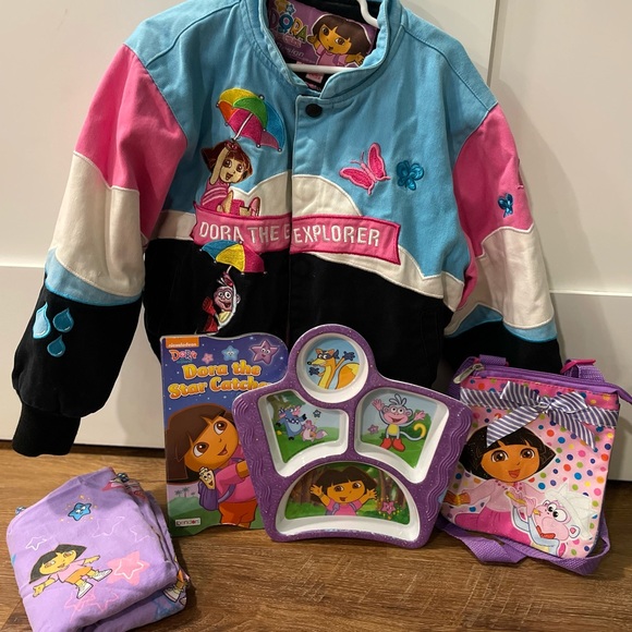 Toys | Dora The Explorer Jacket 4t Vintage Jacket Plate Purse ...